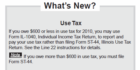 Line 22 Of Your Illinois State Taxes IL-1040, or Reporting Sales Tax ...