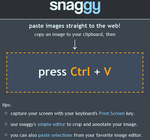 Snag.gy - An HTML5-Powered Website Where You Can Paste Screenshots ...